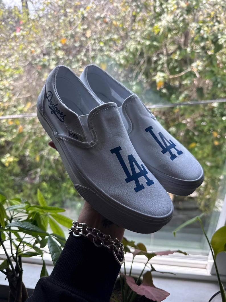 Los Angeles Dodgers Adult Vans Slip-on Sneakers - Etsy