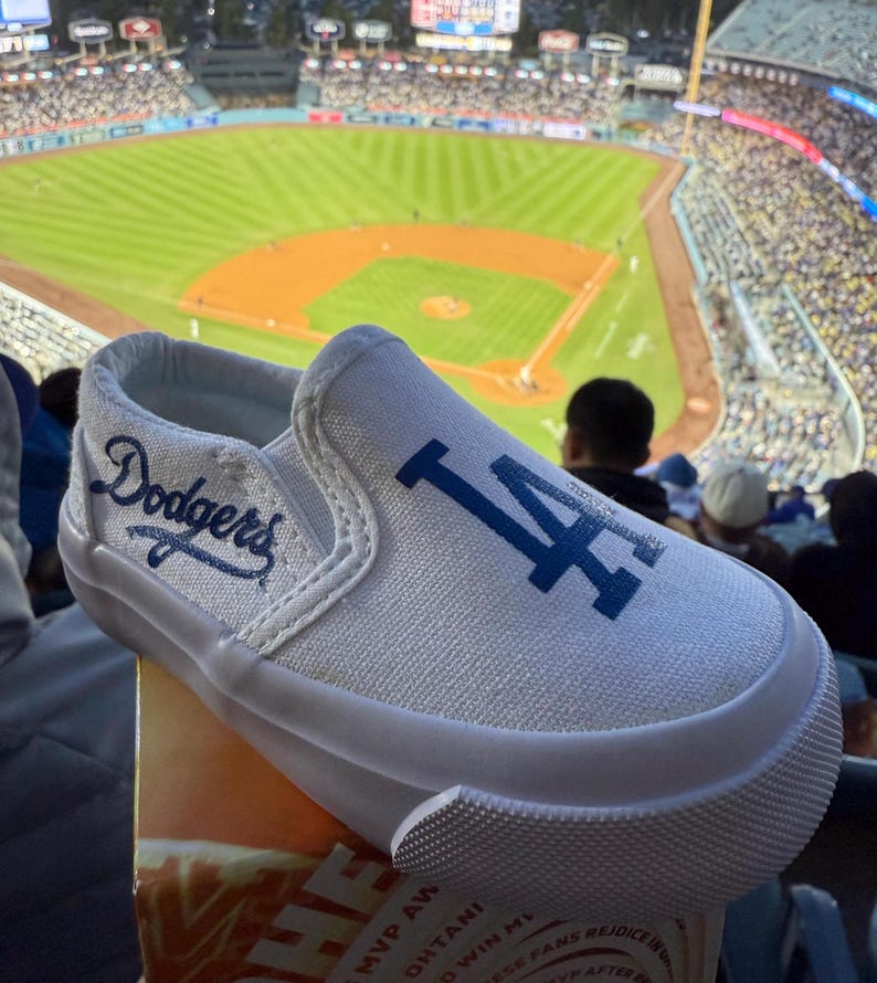 Los Angeles Dodgers Adult Vans Slip-on Sneakers - Etsy