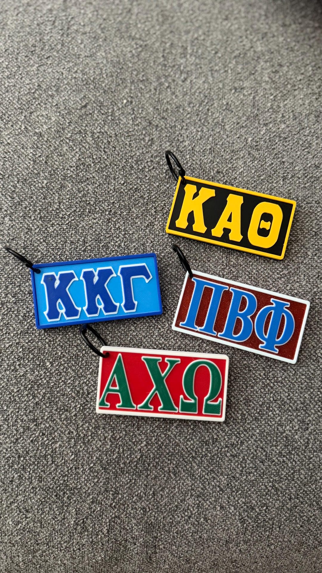 Custom Greek Letter Keychain - Sorority Fraternity Gift - Etsy