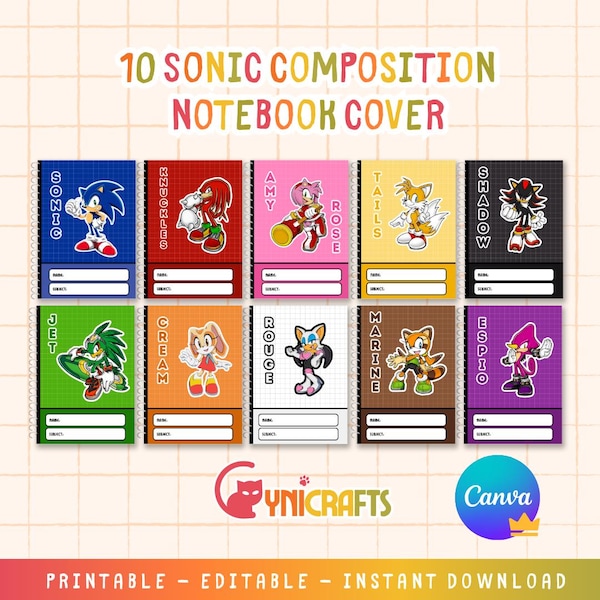 Sonic Notebook - Etsy UK