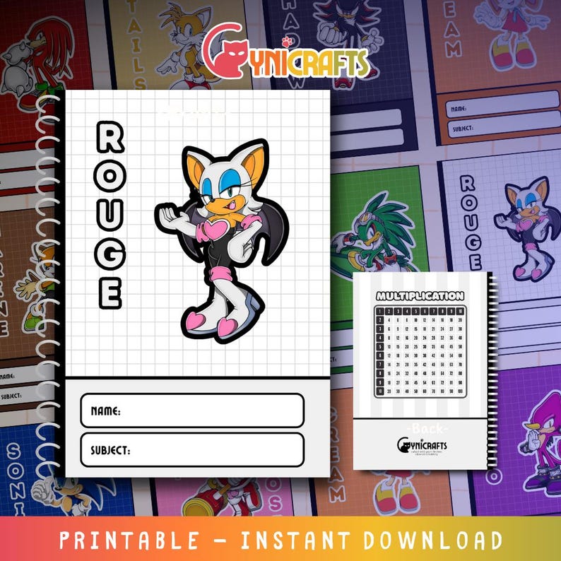Sonic Printable Notebook Cover | Composition Book | Digital Download ...