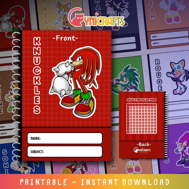 Sonic Printable Notebook Cover | Composition Book | Digital Download ...