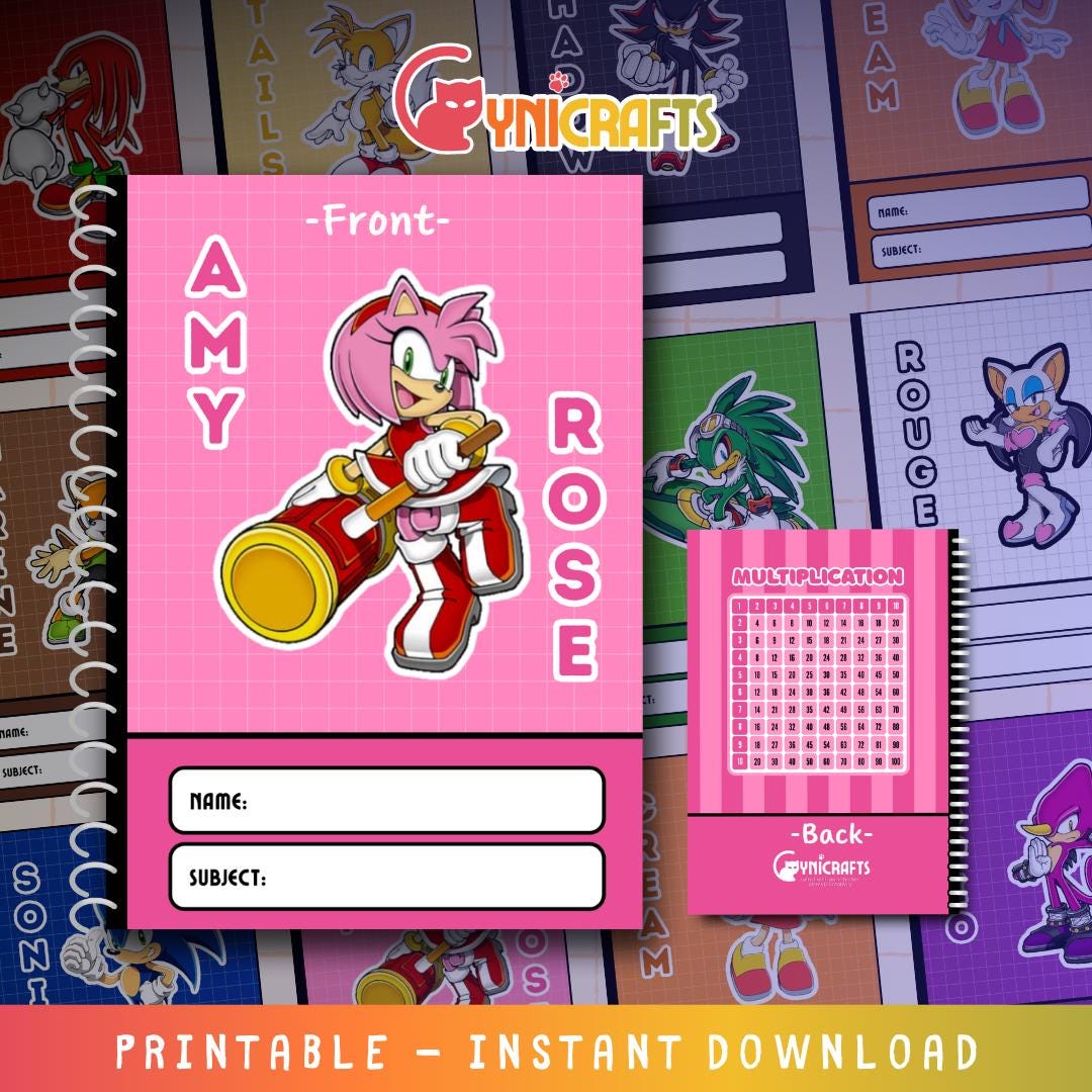 Sonic Printable Notebook Cover | Composition Book | Digital Download ...