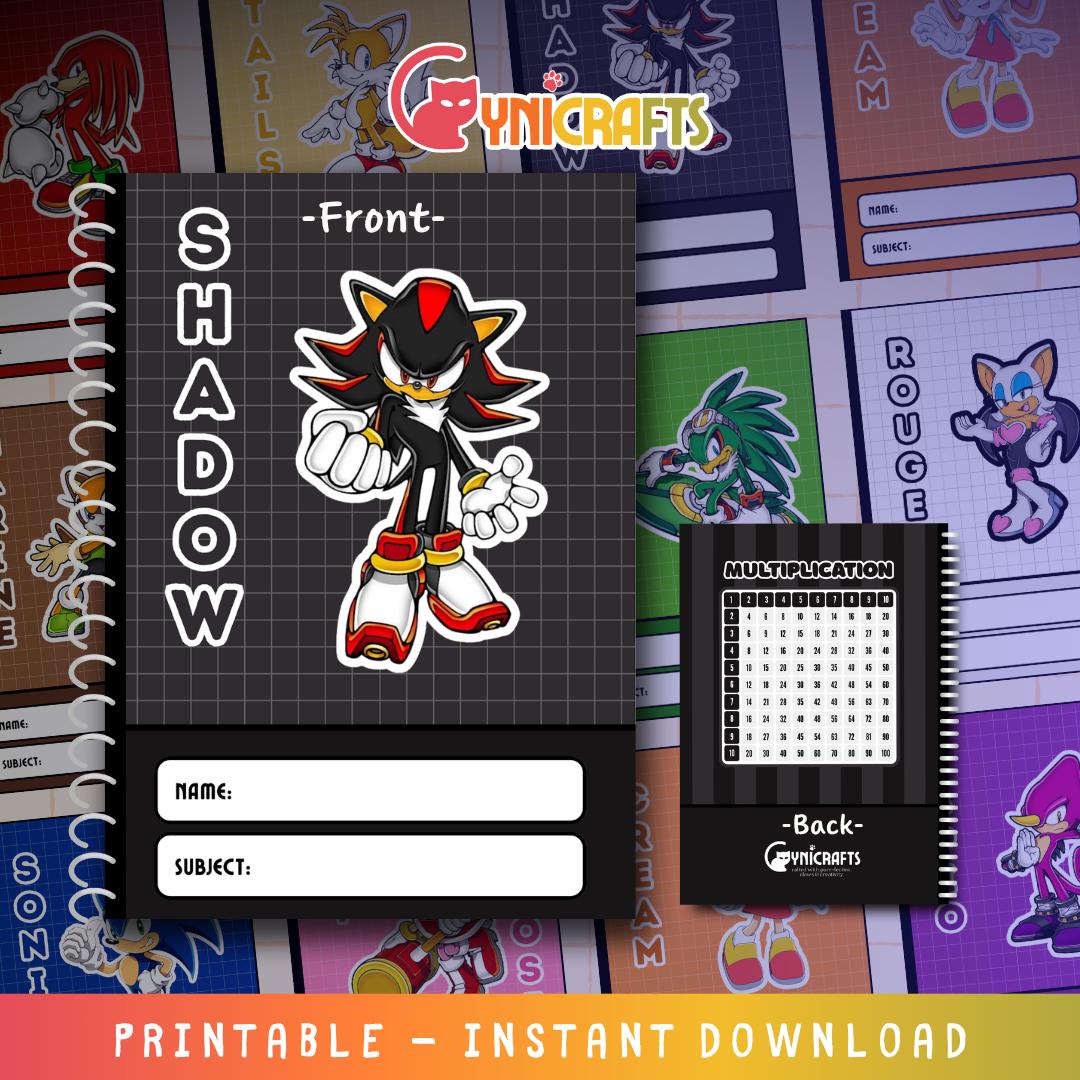 Sonic Printable Notebook Cover | Composition Book | Digital Download ...