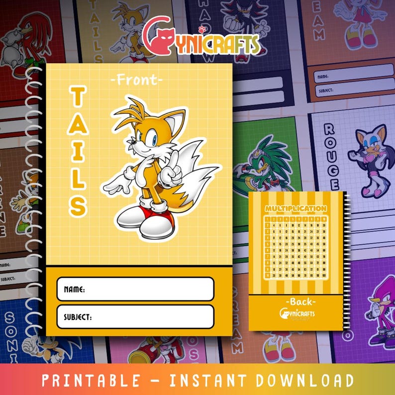 Sonic Printable Notebook Cover | Composition Book | Digital Download ...