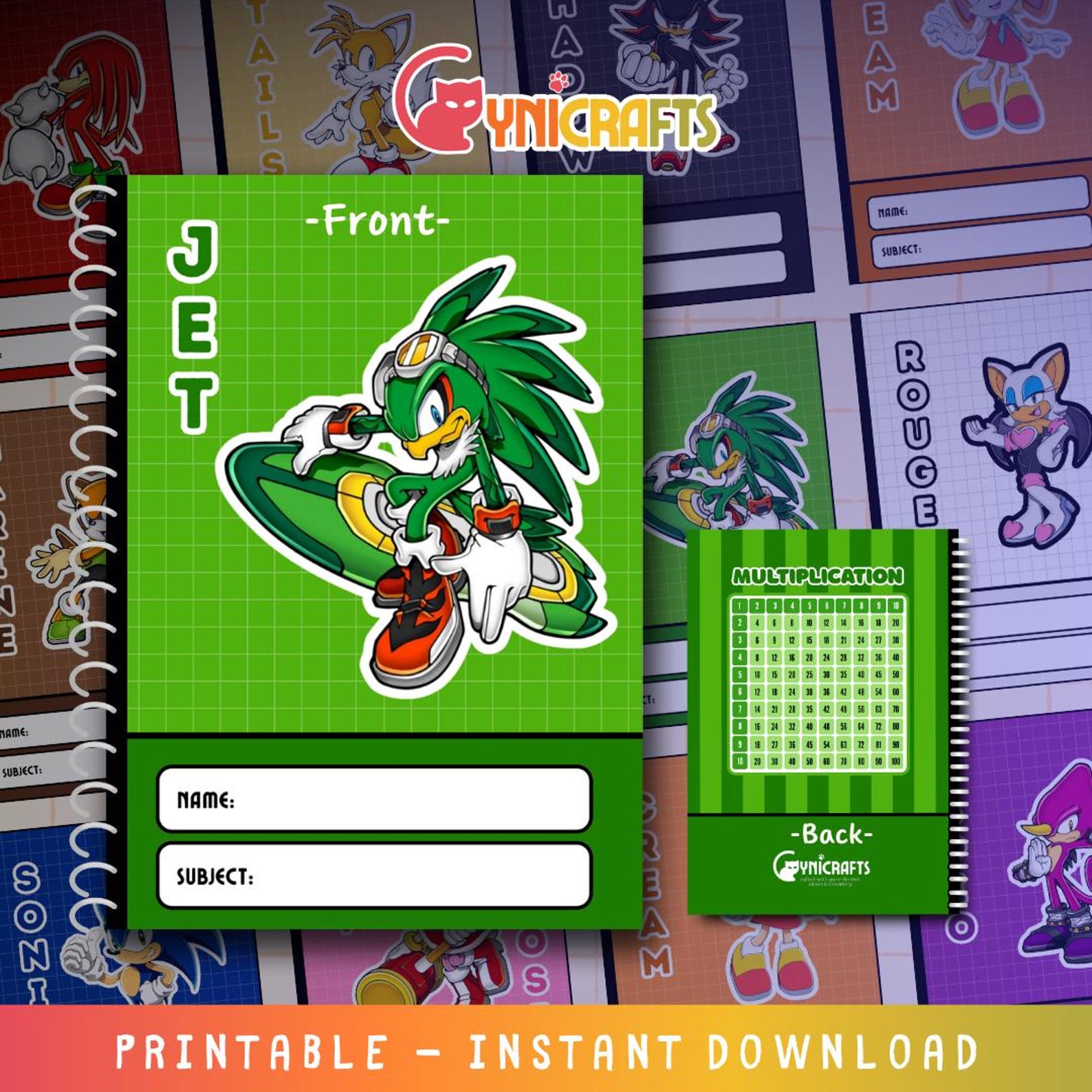 Sonic Printable Notebook Cover | Composition Book | Digital Download ...