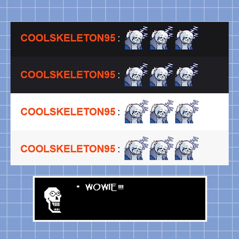Sans Undertale/sans the Skeleton Emote for Twitch/discord/youtube ...