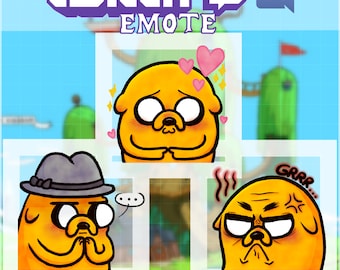Adventure Time Jake the Dog Animated Twitch Discord Emote - Etsy