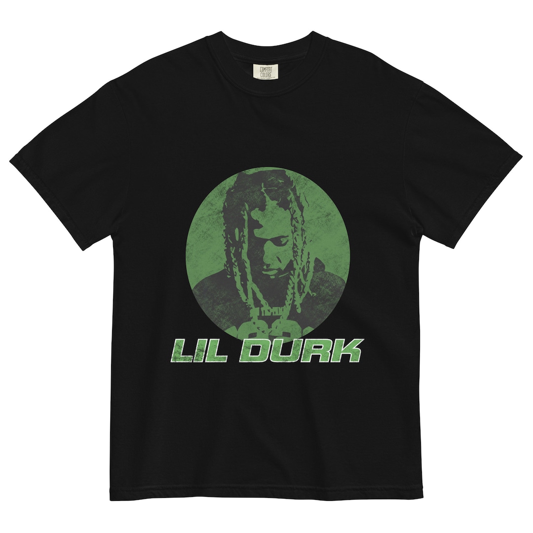 LIL DURK T-SHIRT Unisex Heavyweight Rap Tee Concert Merch Vintage Retro ...