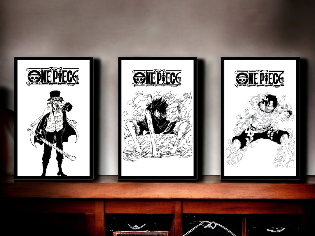 One Piece Poster, Poster Set, Strawhats,digital Paper,instant Download ...