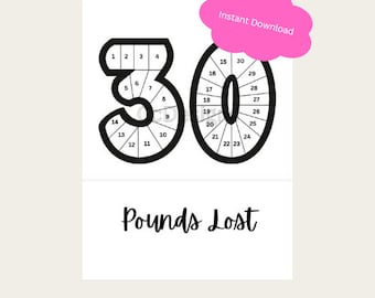 2024 "10 Pounds Lost" Weight Loss Tracker Health Journey Printable ...