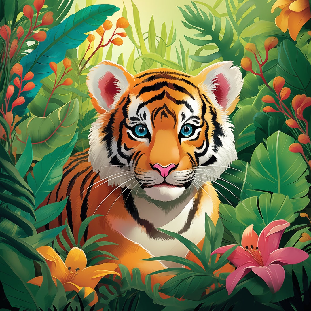 Tiger Prints for Nursery, Jungle Prints for Nursery, Tiger Wall Art ...