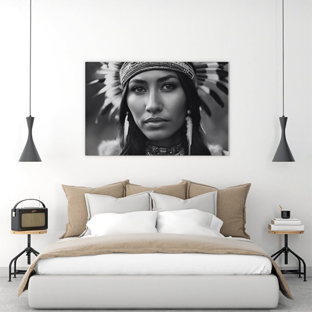 Pencil Art native Spirit Native American Woman Painting, Digital ...