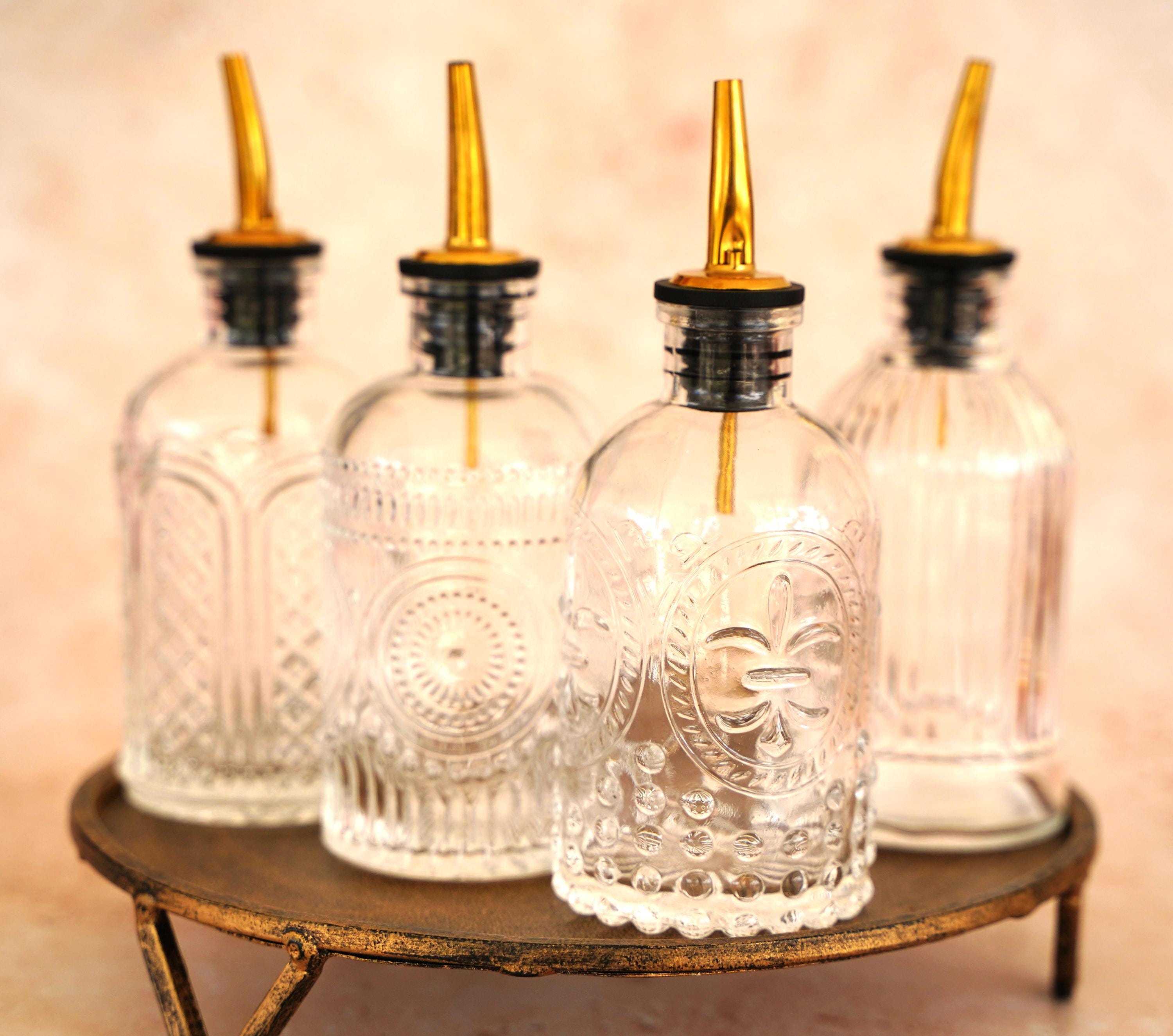 Checkered Crystal Dispenser Bottle, Dispenser Bottle, Glass Bottle ...