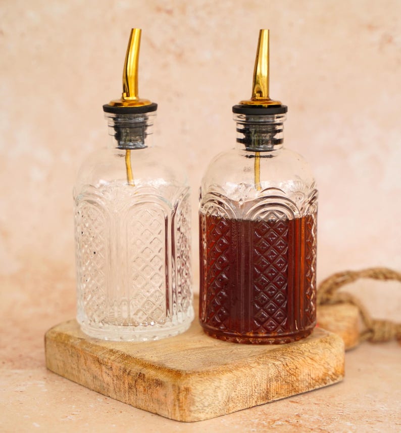 Checkered Crystal Dispenser Bottle, Dispenser Bottle, Glass Bottle ...