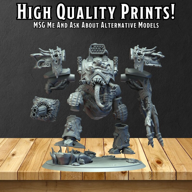 Abyssal Mech Knight Resin 3D Printed Wargaming Miniature Proxy Figure ...