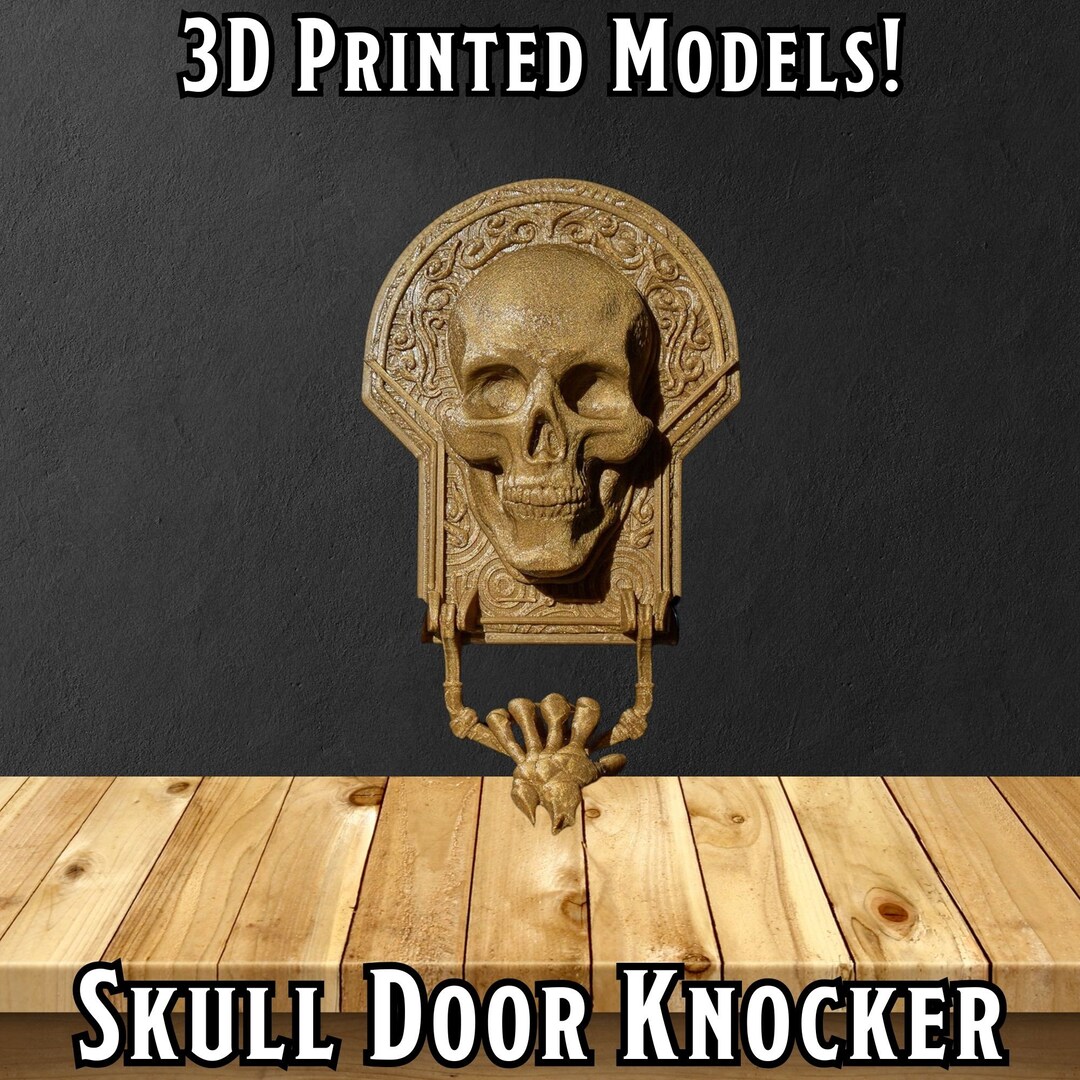 Skull Door Knocker 3D Printed Model Unpainted by Default FDM Plastic - Etsy