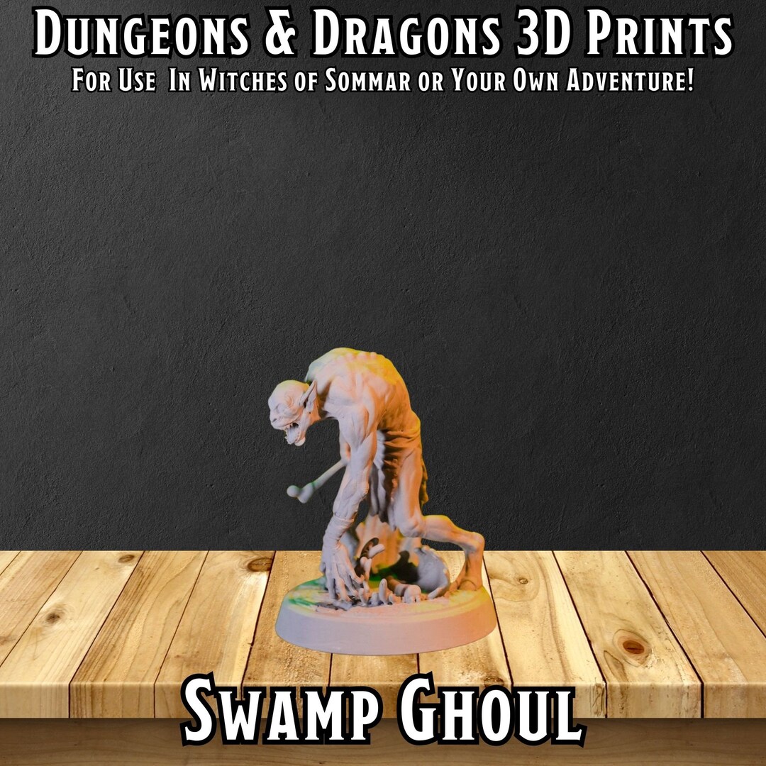 Swamp Ghoul Monster for DND and Pathfinder Resin 3D Printed Dungeons ...