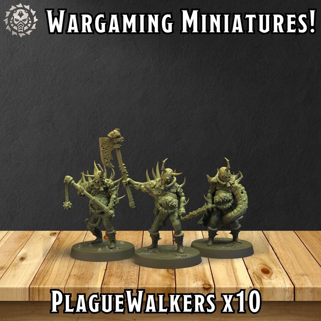 Plaguewalkers X10 Resin 3D Printed Wargaming Miniature Proxy Figure ...