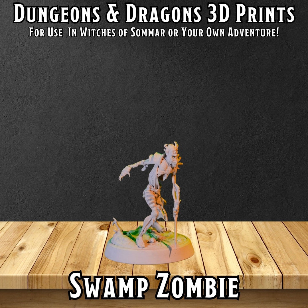 Swamp Zombie Monster for DND and Pathfinder Resin 3D Printed Dungeons ...