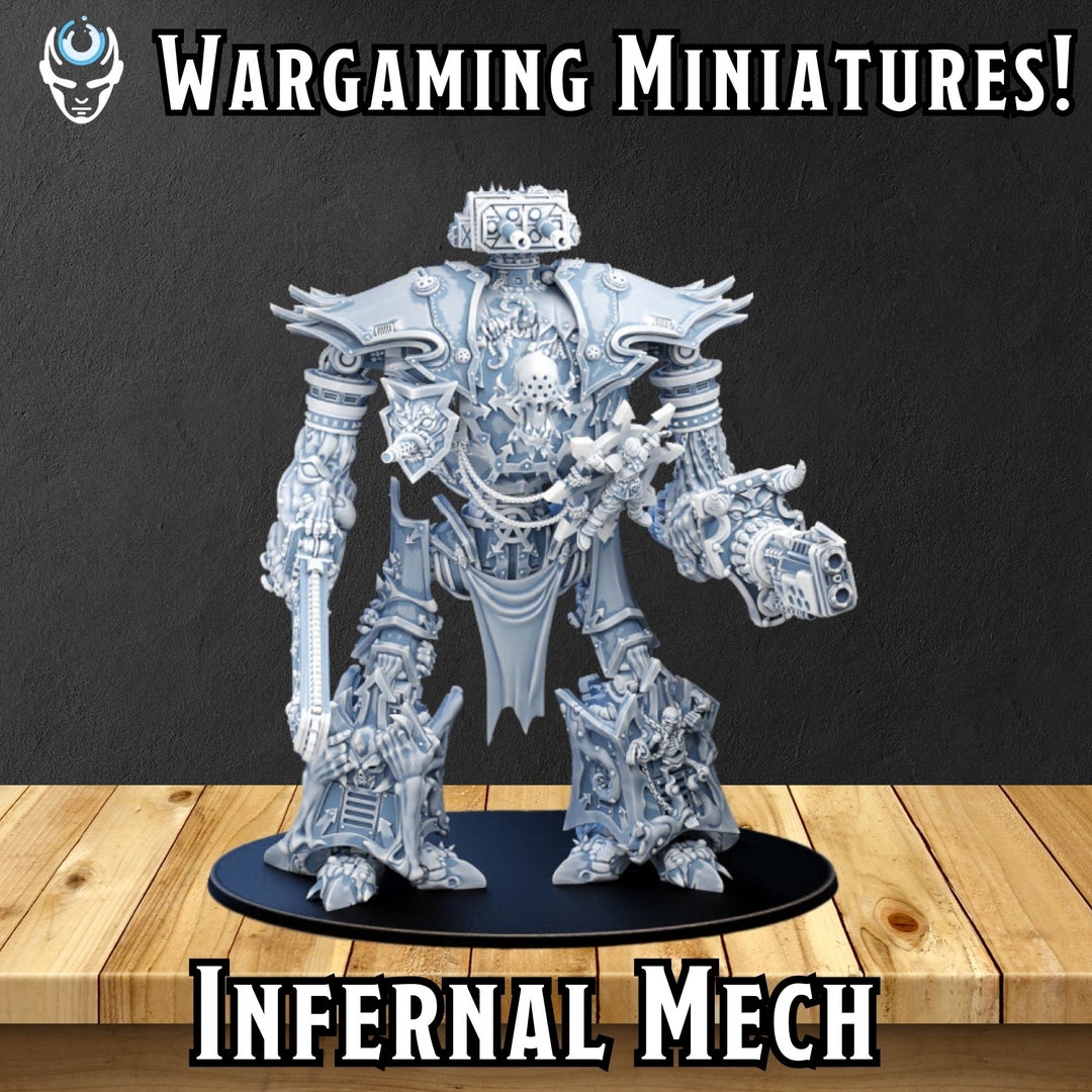 Infernal Mech Resin 3D Printed Wargaming Miniature Proxy Figure Den of ...