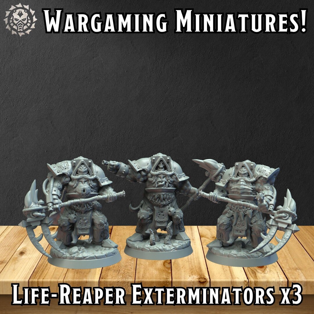 Life Stealer Exterminators X3 Resin 3D Printed Wargaming Miniature ...
