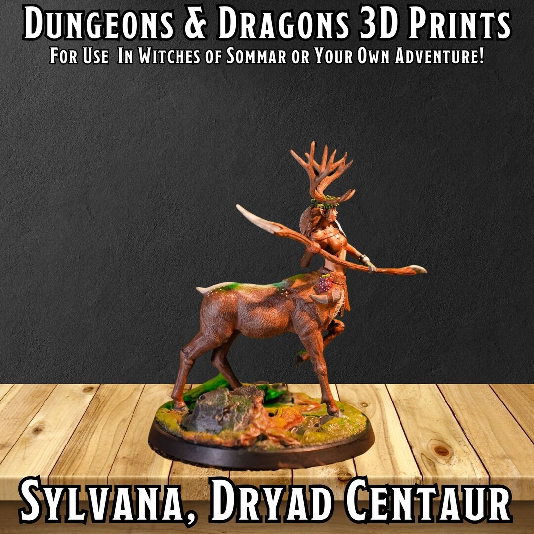 Sylvana, Dryad Centaur NPC for DND and Pathfinder Resin 3D Printed ...