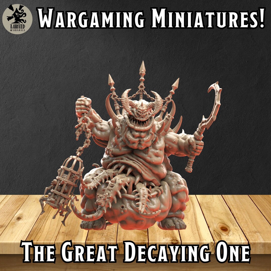 Fat Rot Demon Resin 3D Printed Wargaming Miniature Proxy Figure ...