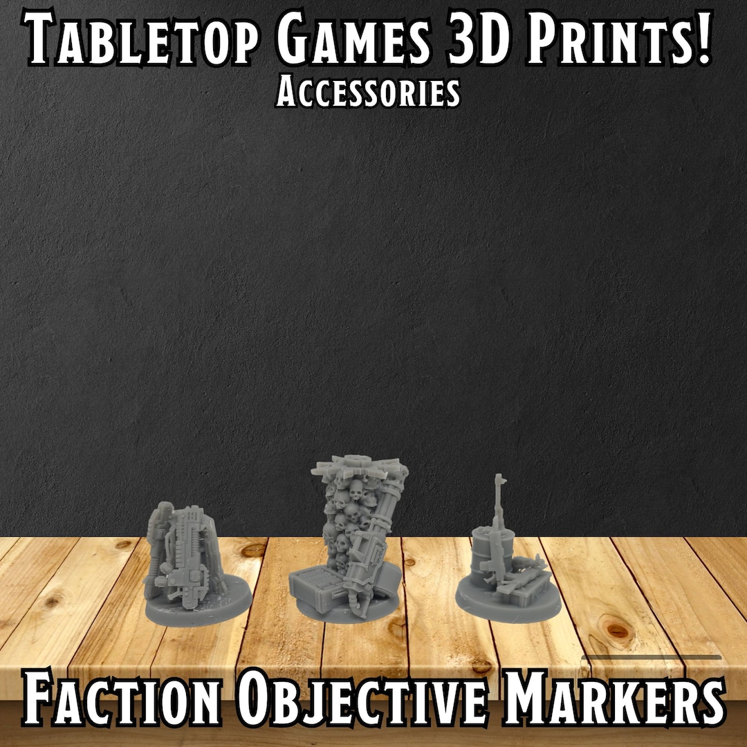Faction Objective Markers Resin 3D Printed Tabletop Gaming Accessories ...