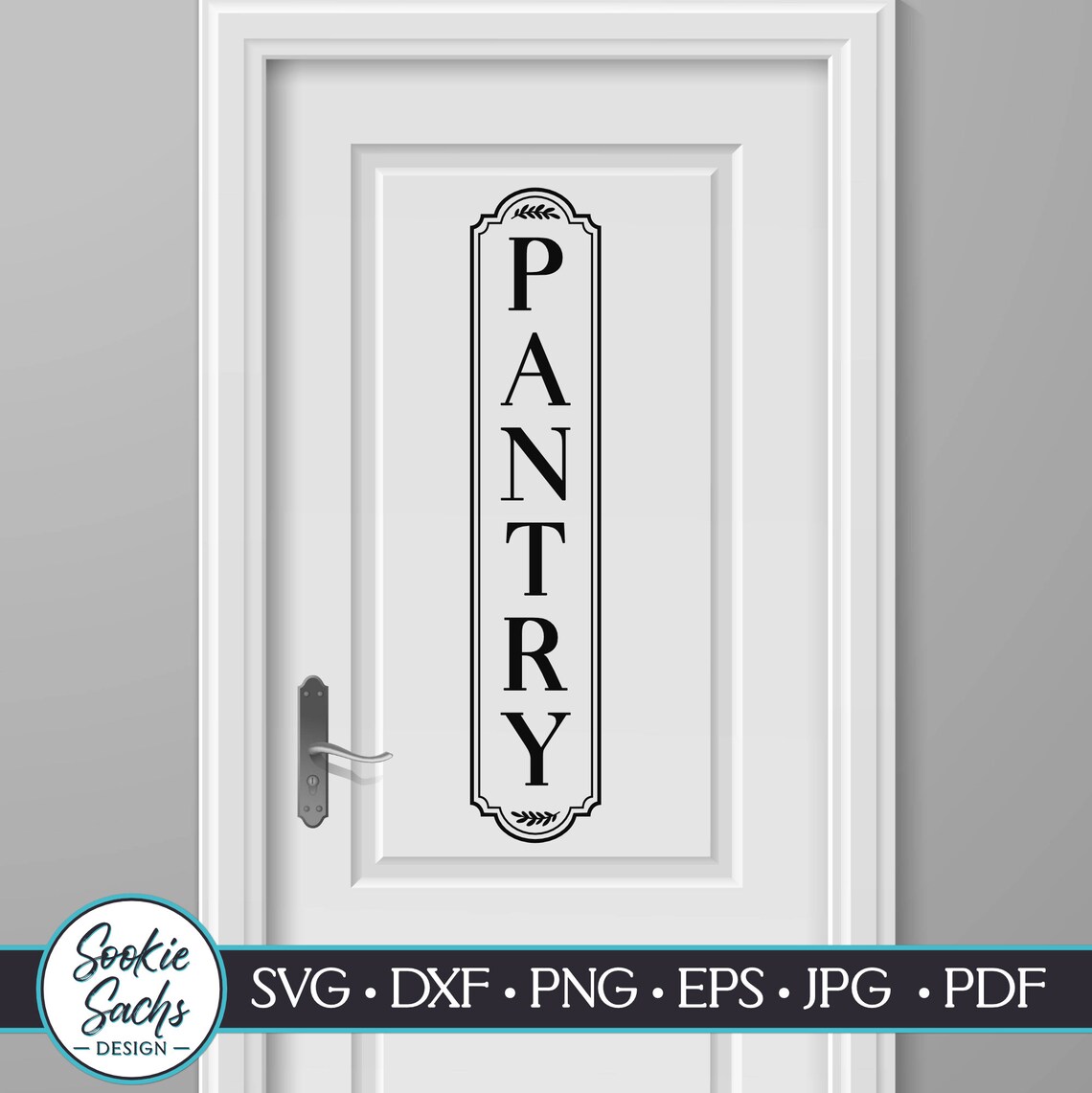 Vertical Pantry Frame Leaf SVG, Pantry Sign, Kitchen Home Decor, Front ...