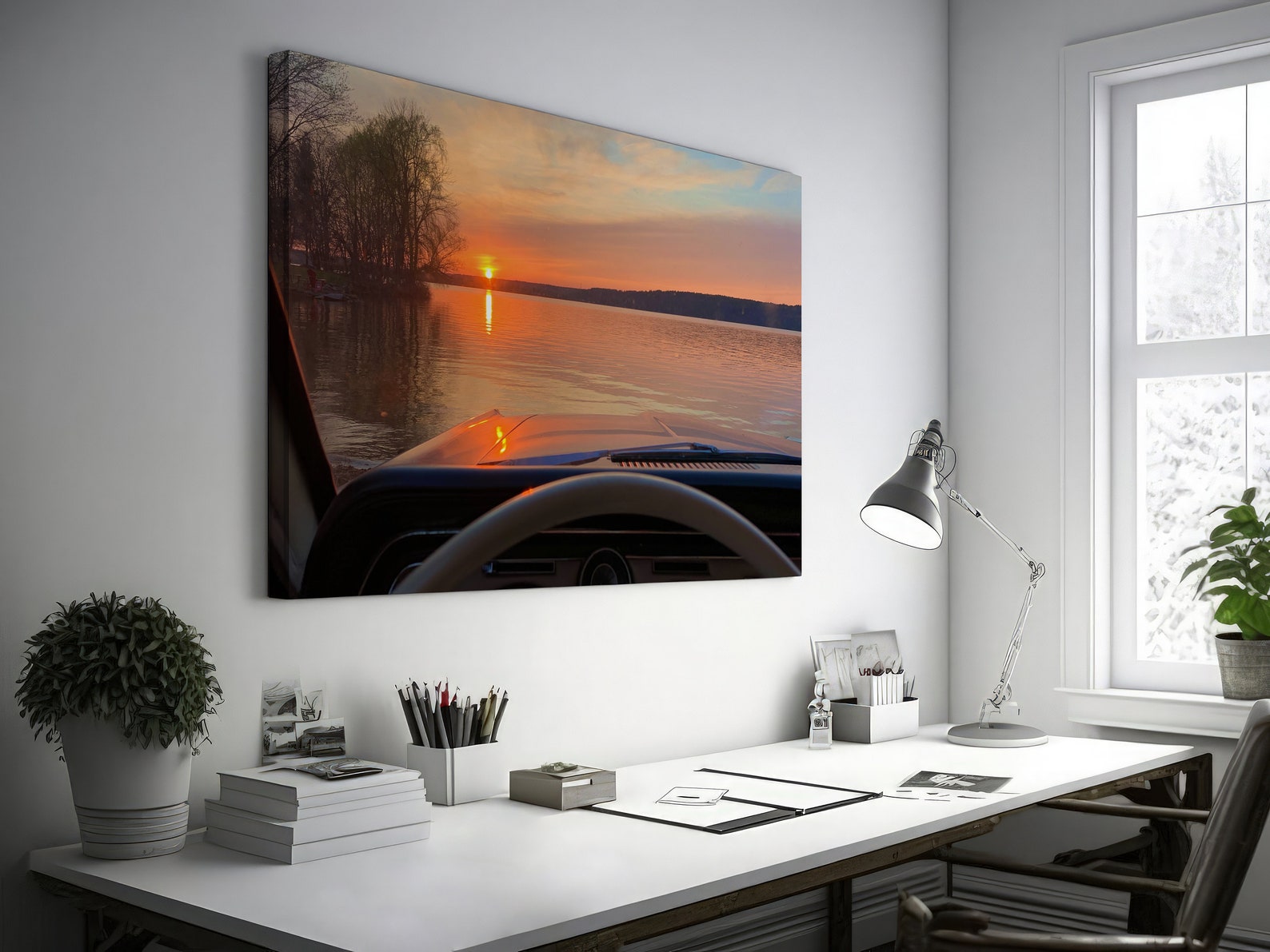 Cougar Sunset Canvas Print, Waterfront Nature Wall Art - Etsy Canada