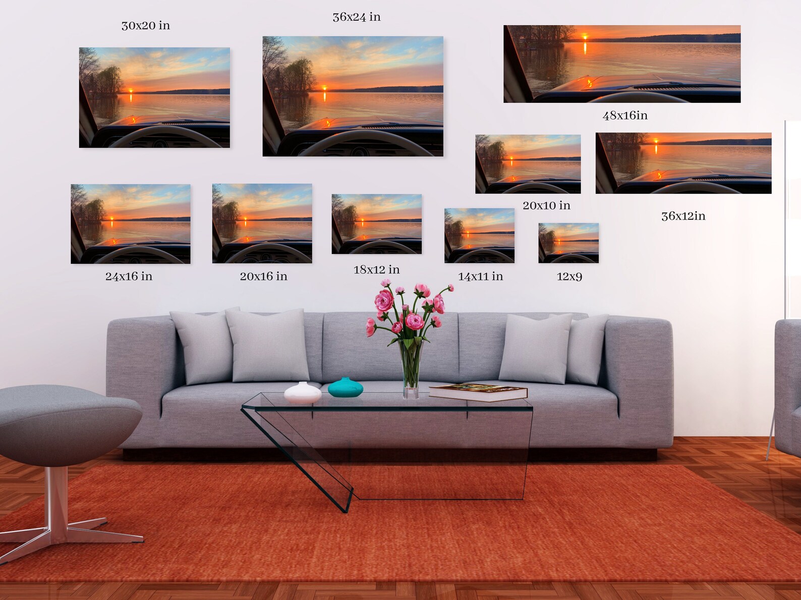 Cougar Sunset Canvas Print, Waterfront Nature Wall Art - Etsy Canada