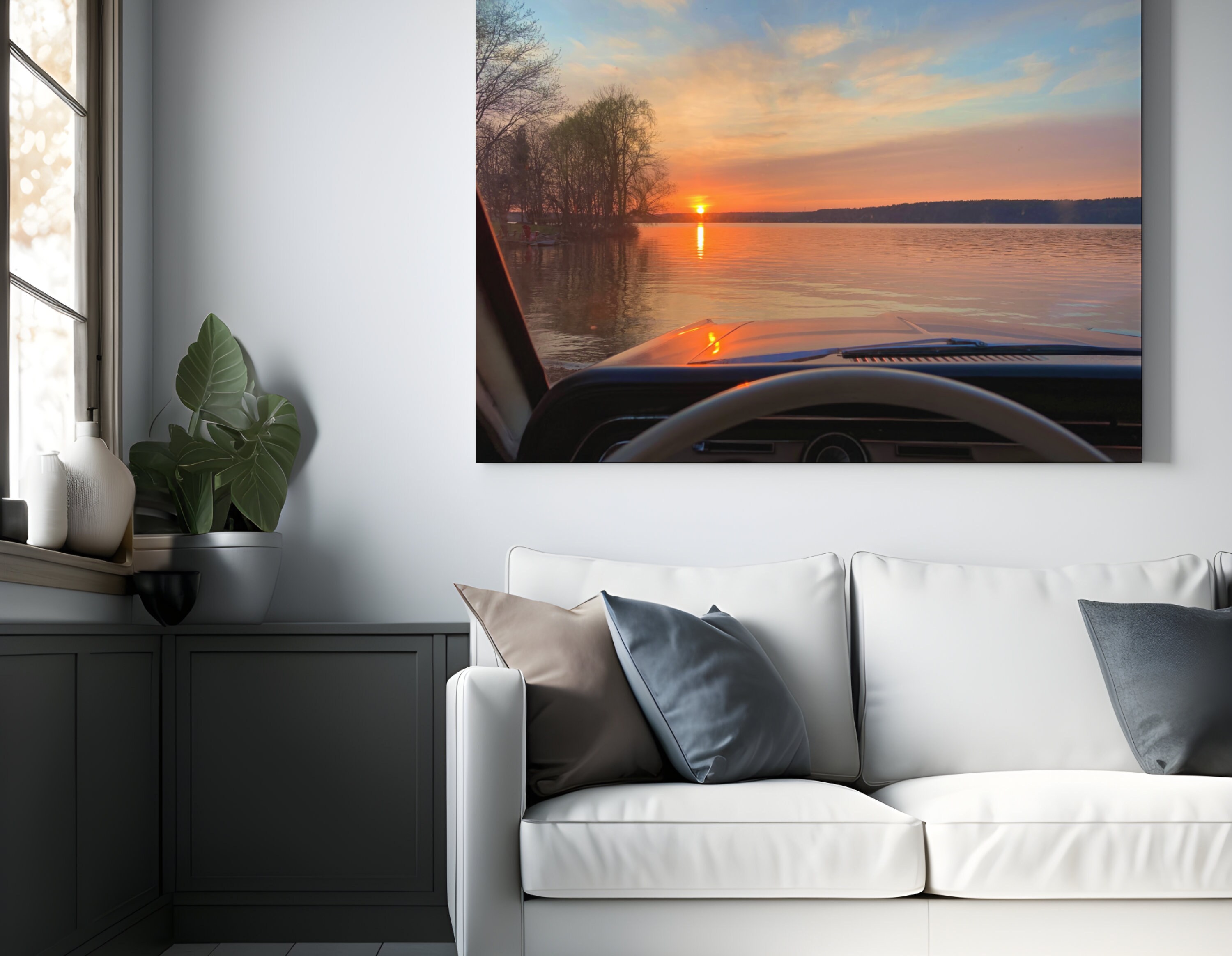 Cougar Sunset Canvas Print, Waterfront Nature Wall Art - Etsy Canada