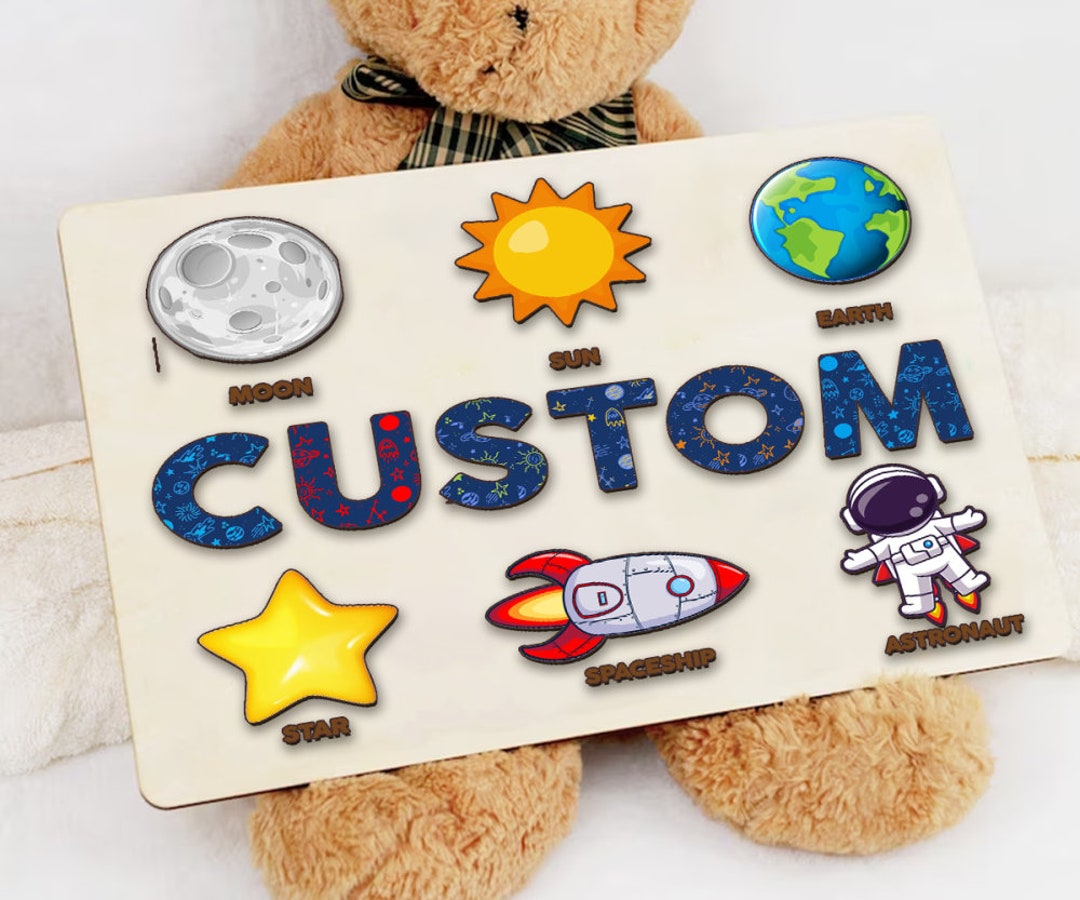 Personalized Space Busy Board, Custom Busy Board for Toddlers,kids ...