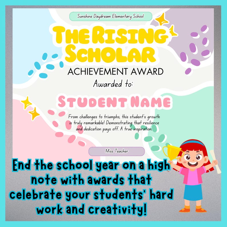 Editable End of Year Student Awards: 65 Classroom Templates (digital ...