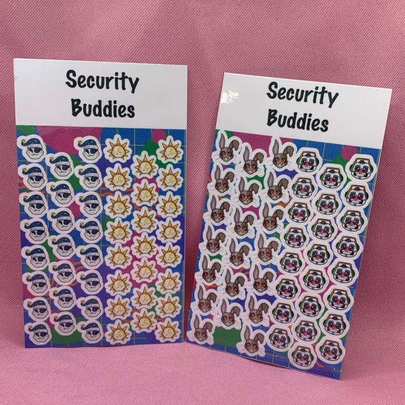 Security Buddies 80s Animatronics Mini Sticker Sheet - Etsy Australia