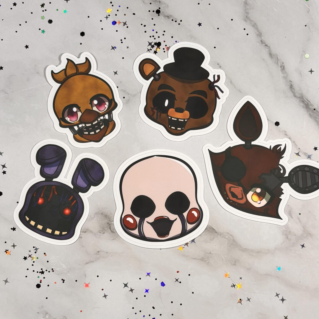 Destroyed Haunted Animatronics Gloss Sticker Pack of 5 Stickers - 2.5 ...