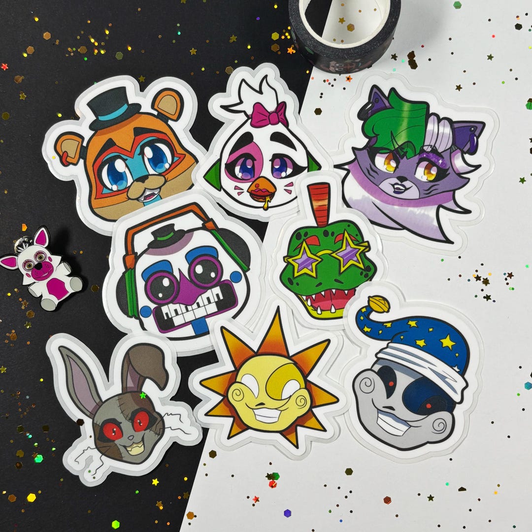 80s Animatronics 2.5 Inch Sticker Pack || 8 Stickers - Etsy