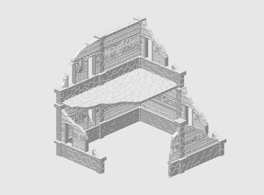 D&D Gaming Terrain, Modular Aztec Walls, Three Modular Versions ...