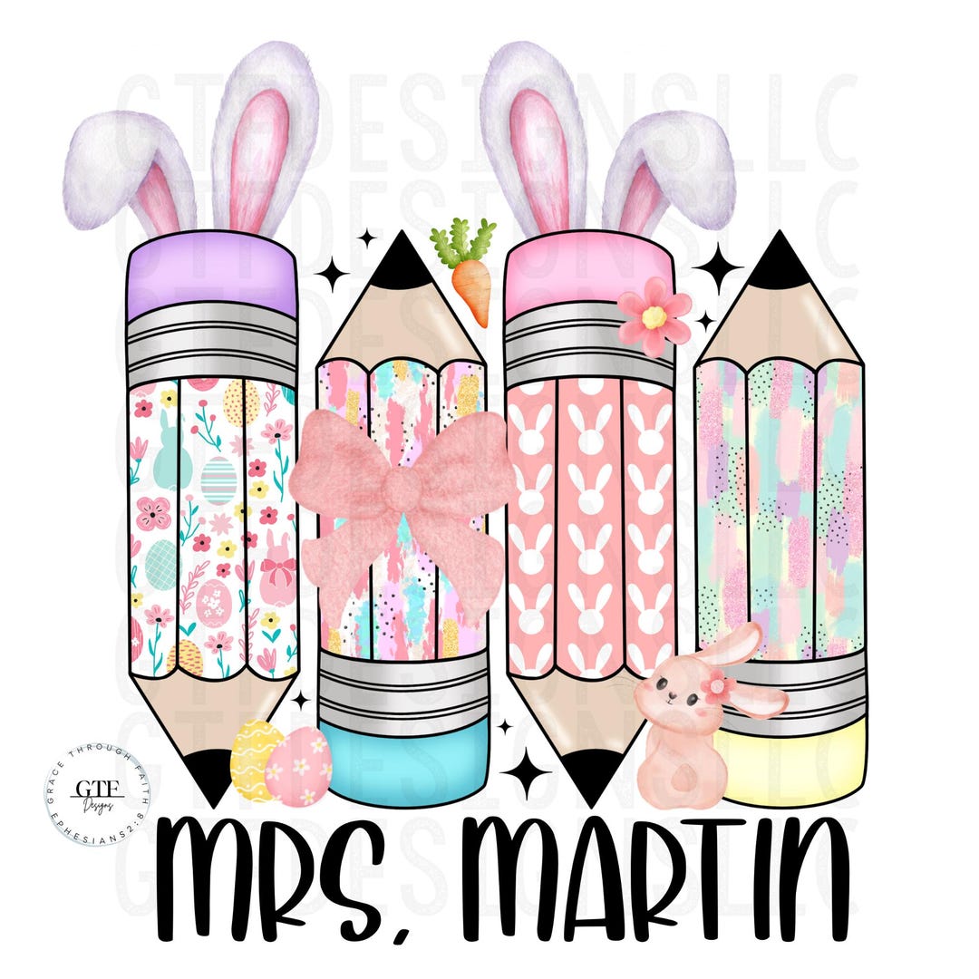 Easter Pencils Teacher Png - Etsy