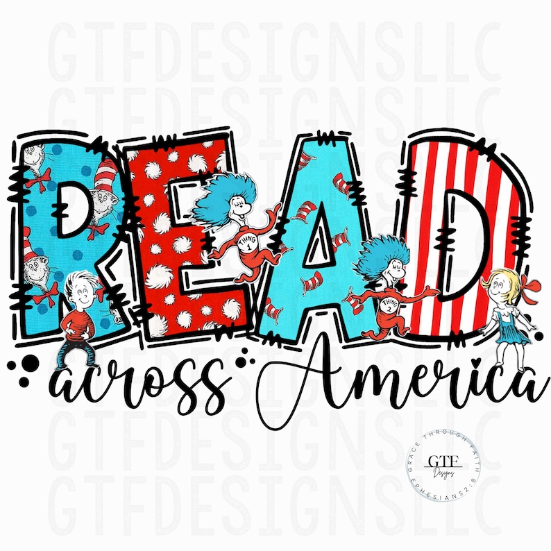 Read Across America PNG Dr. Seuss - Etsy