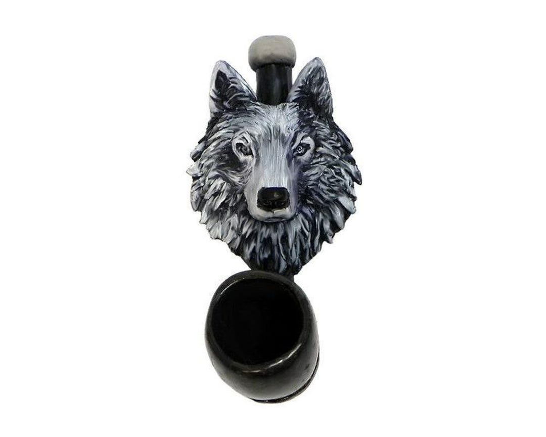 Wolf Head Handmade Smoking Hand Pipe / Pipe / Smoke / Handcraft / Gifts ...