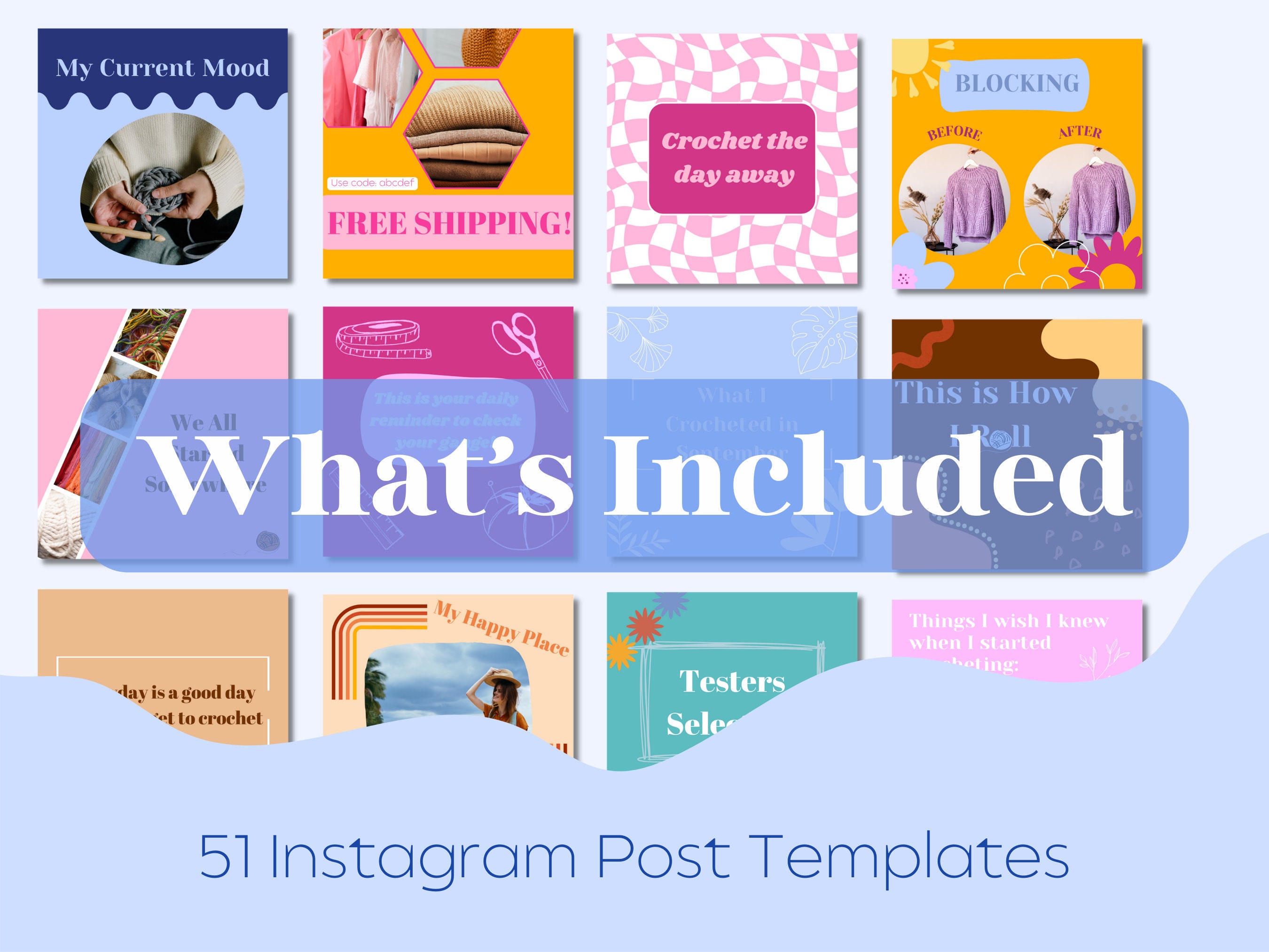 100+ Funky Colourful Templates - Social Media Templates - Fibre Artist ...