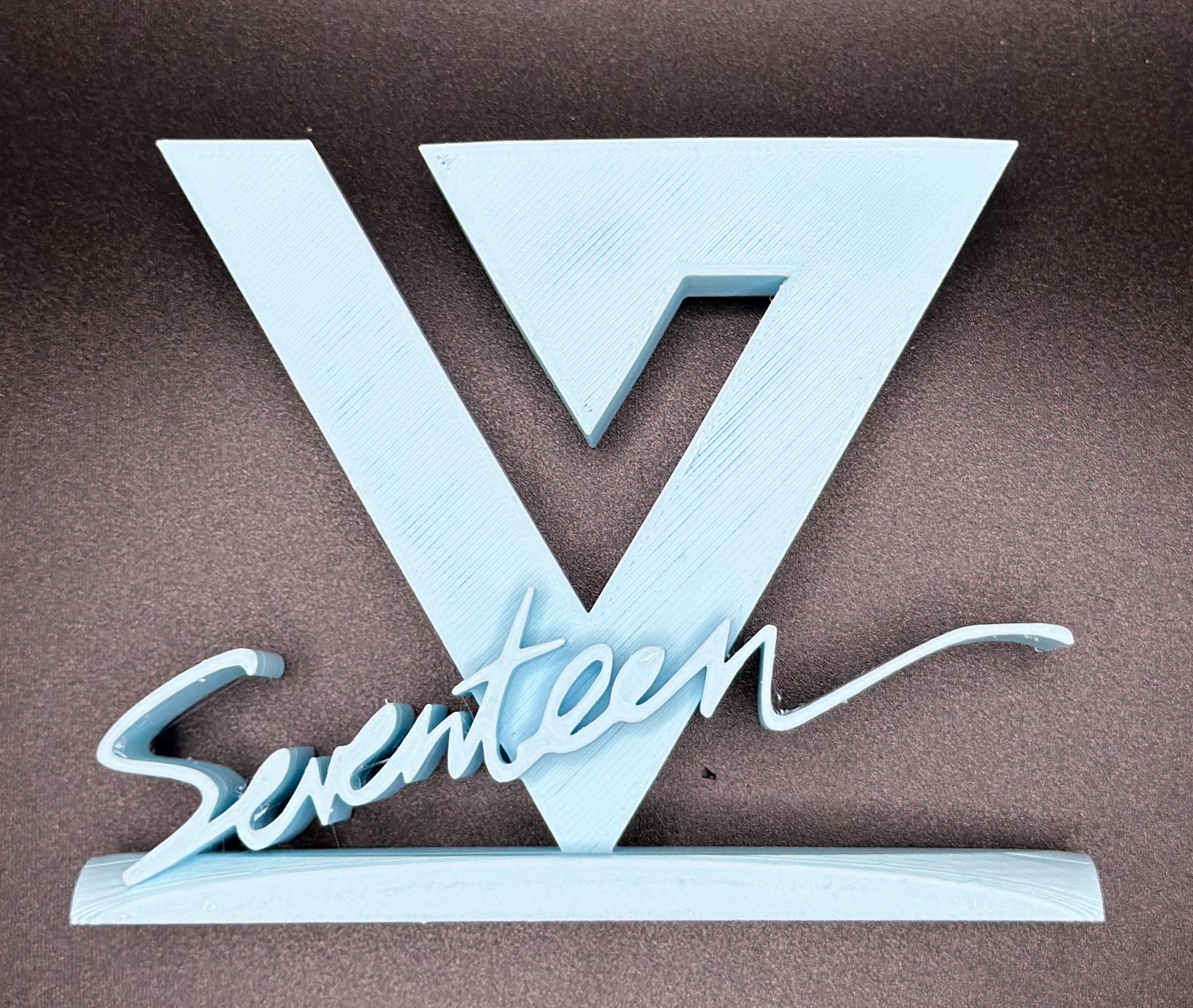Seventeen 3D Printed K-pop Logo Standee - Etsy