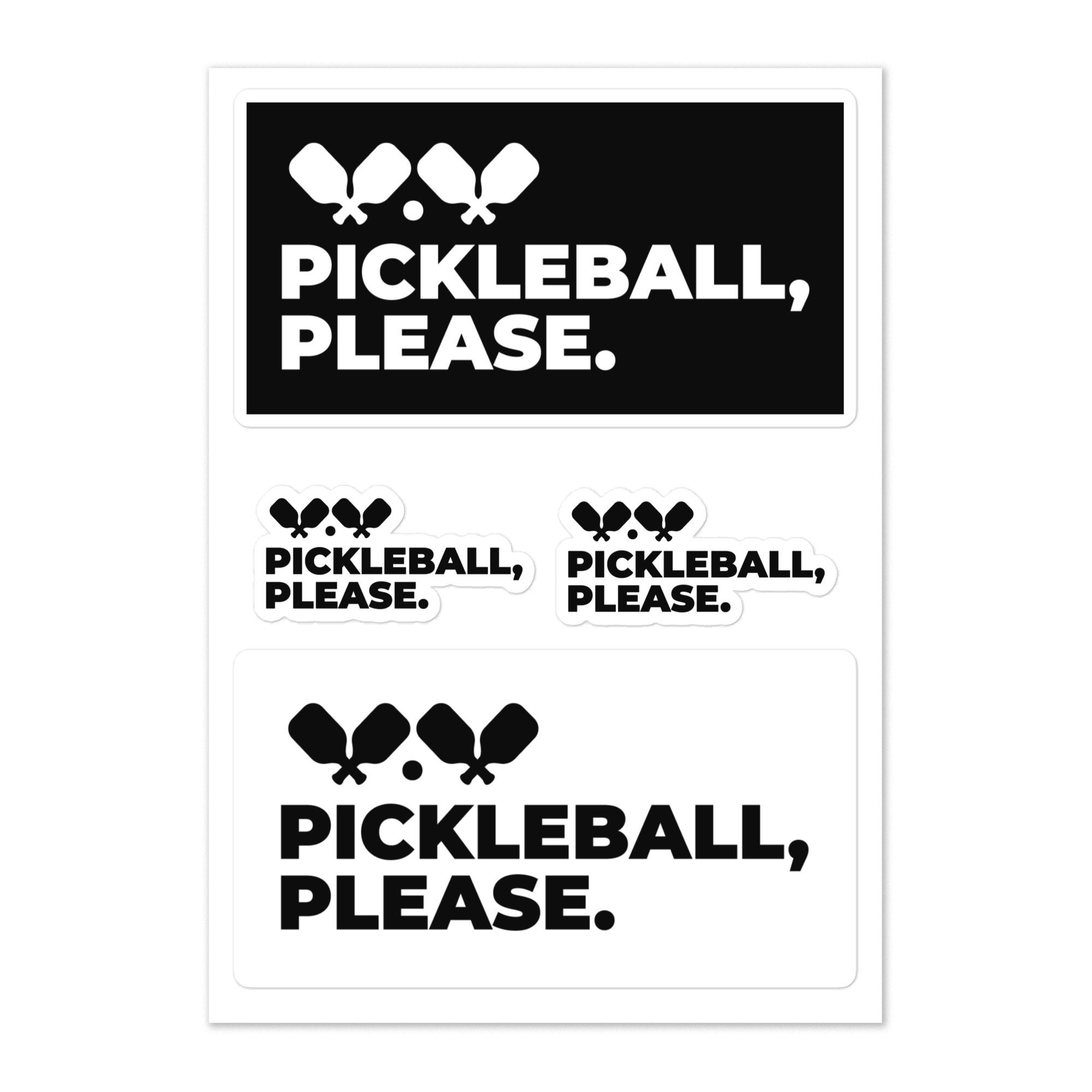 Sheet of 4 Individually Cut, pickleball, Please. Stickers - Etsy