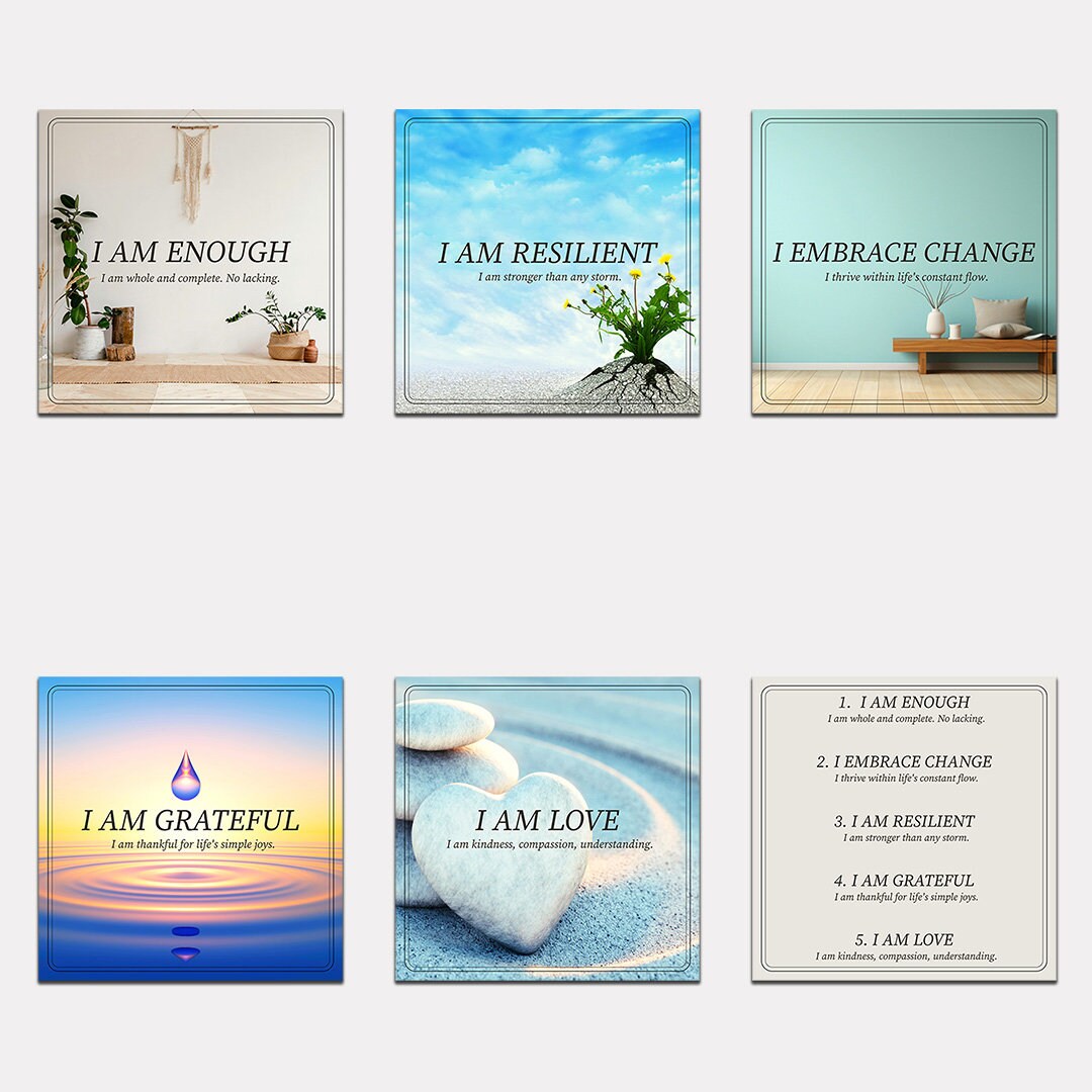 5 Positive Morning Affirmations Posts Designs - Etsy