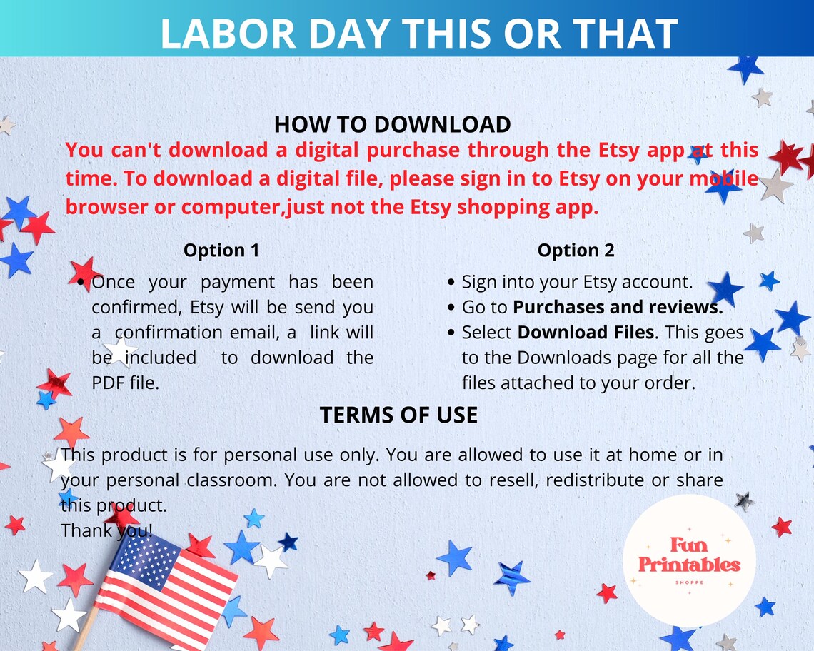 Labor Day This or That,labor Day Party Games,labor Day Activity,labor ...