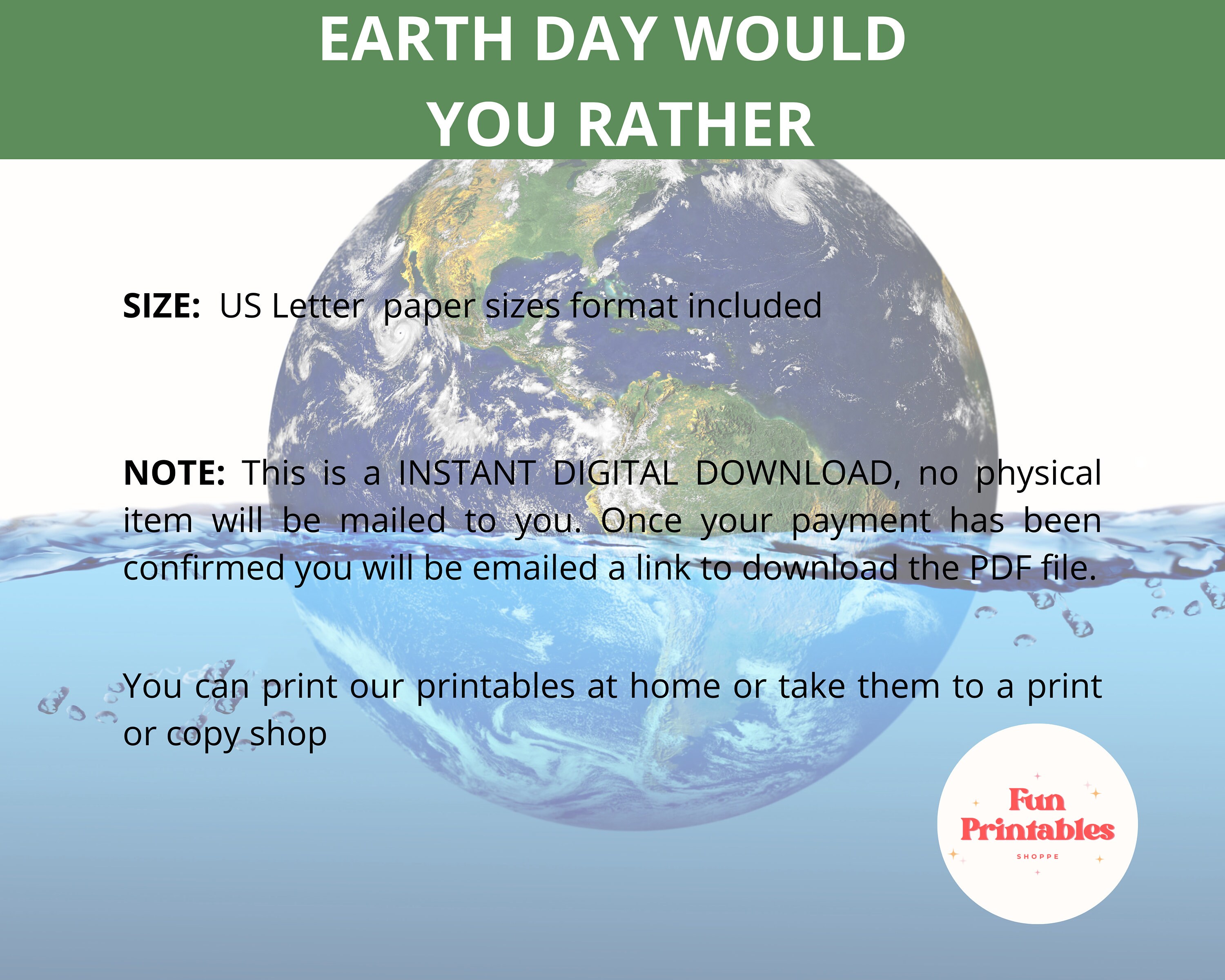 Earth Day Would You Rather Game, This or That Game,earth Day Activity ...