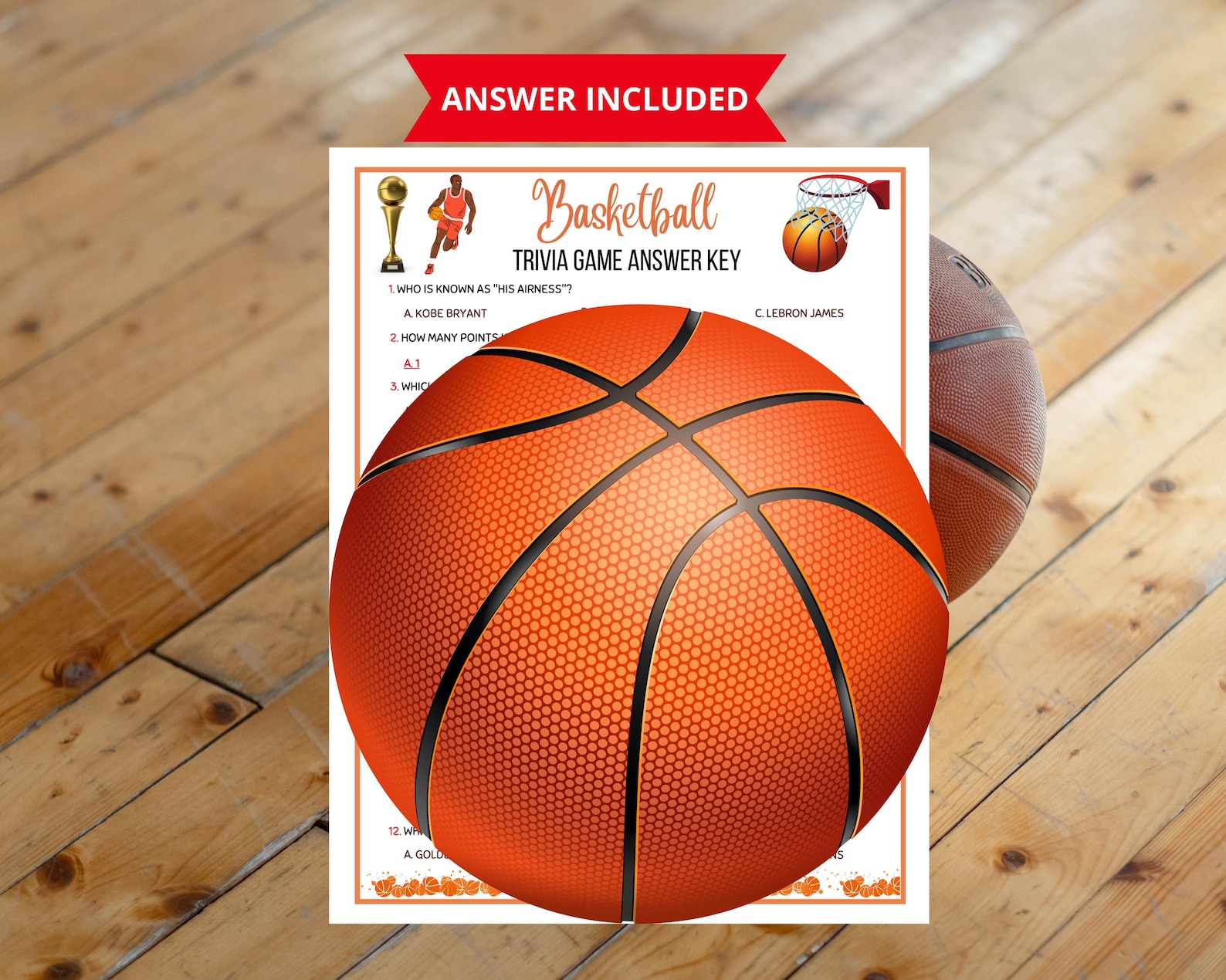 Basketball Trivia Game,sports Trivia,basketball Birthday Party,trivia ...