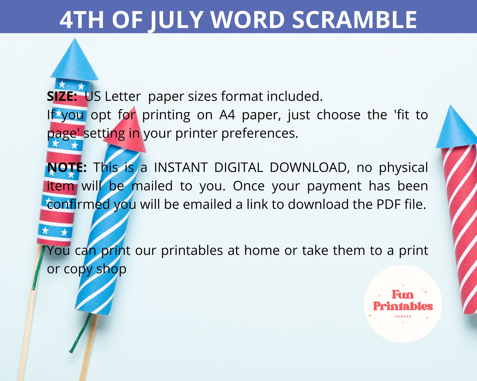 4th of July Word Scramble,4th of July Word Search,4th of July ...